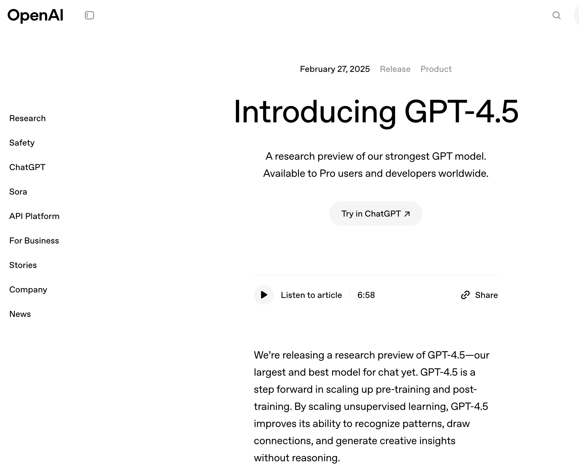 GPT-4.5 : Le nouveau modèle d'OpenAI désormais disponible ...